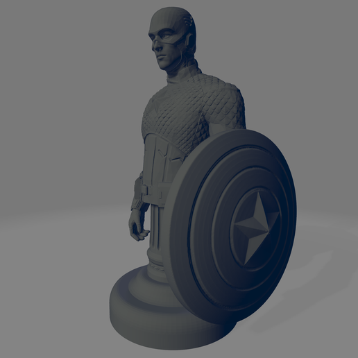 👤 CAPTAIN AMERICA - MARVEL BUST・ STL File for 3D printing・Cults