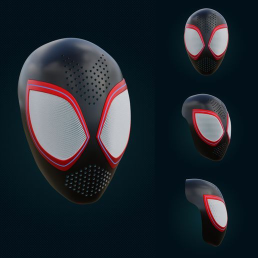 STL file Spiderman across the spiderverse Miles Morales faceshell 🦸‍♂️ ・Model to download and 3D ...