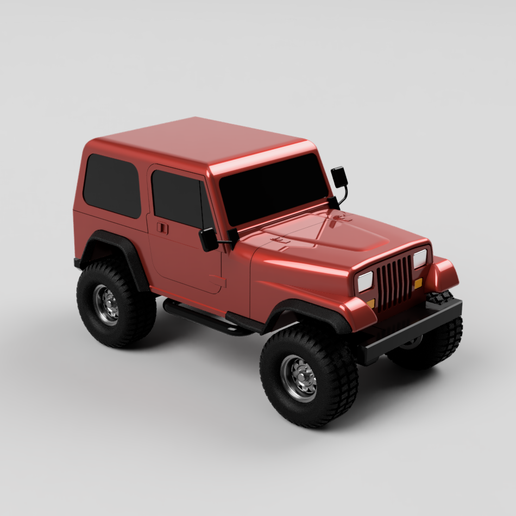 🚗 JEEP Wrangler YJ - Scale 1:24・Free STL File for 3D printing・Cults