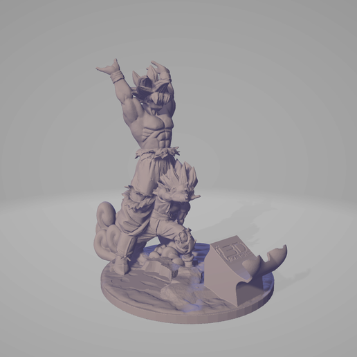 🎧 Goku and Gohan headphone stand and controller holder.・ STL File for ...