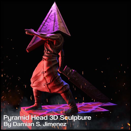🗿 Pyramid Head Silent Hill Character Sculpture・ 3D File for 3D printing ...