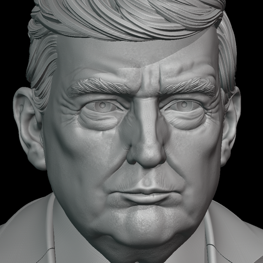Fichier STL Commercial License Donald Trump Bust 2024 👤 (OBJ)・Modèle ...
