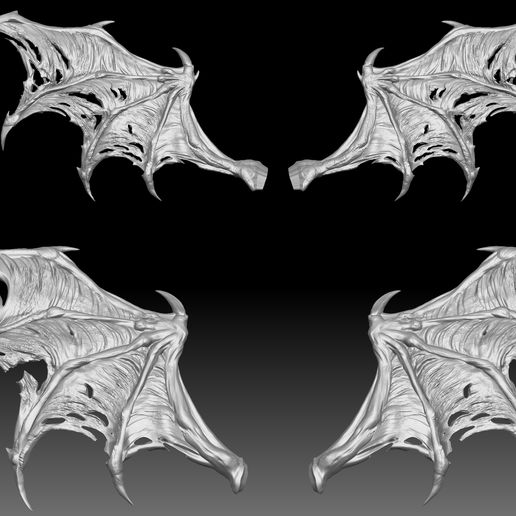 🗿 2 Pairs of Wings 3D print model・ STL File for 3D printing・Cults