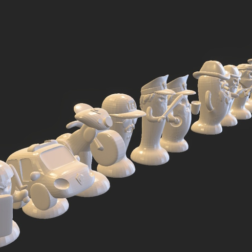 ♟️ Chess Game: police vs gangsters - by Objoy Creation・Free 3D File for ...