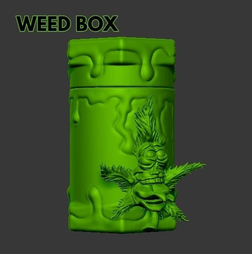 🪴 WEED CONTAINER POT - WEED-LEAF・ STL File for 3D printing・Cults