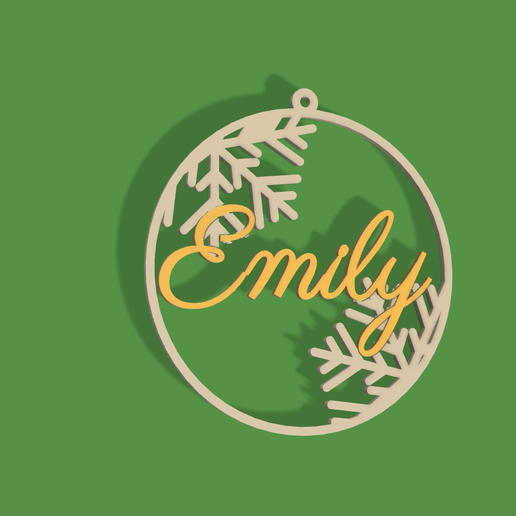 STL file Christmas bauble Emily 🎄 ・3D printer design to download・Cults