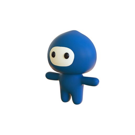 👨 Blue Guy Mascot・ OBJ File for 3D printing・Cults