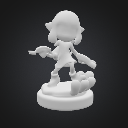 👧 Splatoon amiibo pink girl・ STL File for 3D printing・Cults
