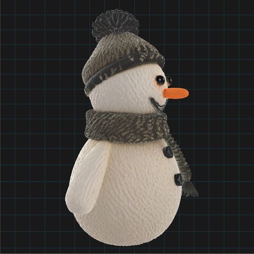 ☃️ 3D knitted Snowman Character Model – Winter Decor・ 3D File for 3D ...