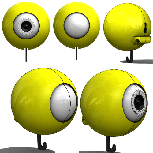 🔑 Key Holder for 3d printing Fun Wall Hook with Eyeball Design (STL ...