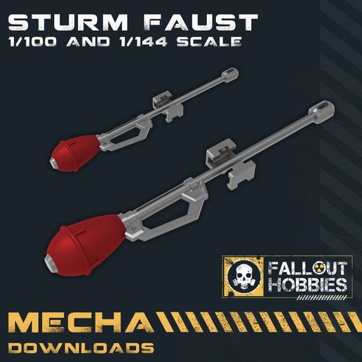 🤖 Strum Faust missile in in 1/100 and 1/144 Scale・ 3D File for ・Cults