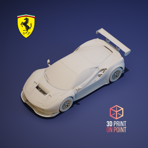 🚗 FERRARI 488 GT3 - 3D MODEL・ STL File for 3D printing・Cults