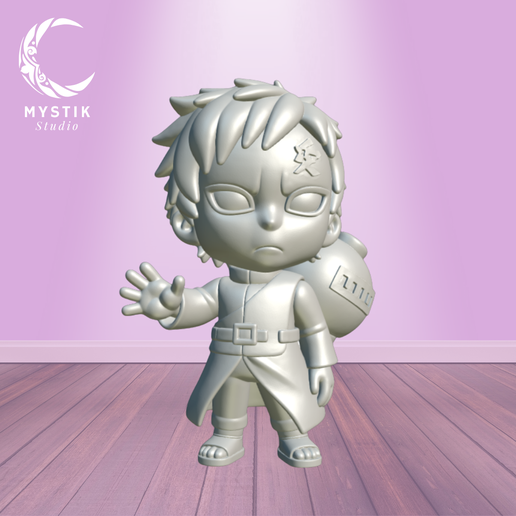 💬 Gaara Chibi – Naruto 3D Model STL・ STL File for 3D printing・Cults