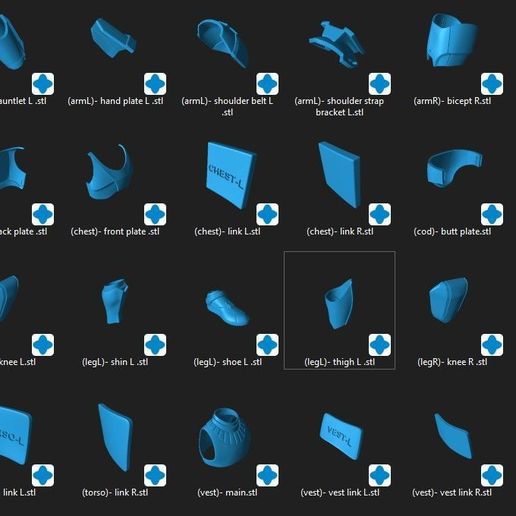 👾 RC-1262 Scorch One6 Scale fit narrow body figure armor files 3D print ...