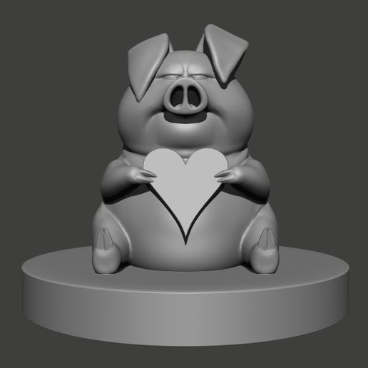 fat black pig cartoon