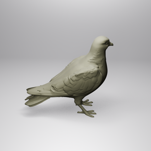 🐦 Cute Pigeon 3D Model STL - Cartoon Style Bird for 3D Printing・ STL File for 3D printing・Cults