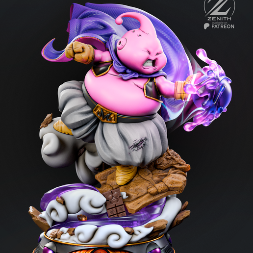 👾 MAJIN BOO FULL STATUE 3D PRINT・ 3D File for 3D printing・Cults