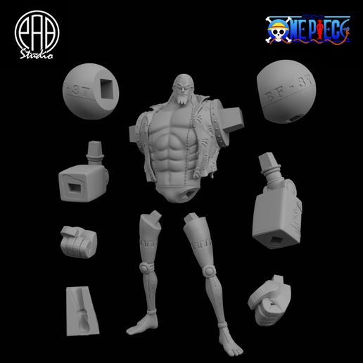 👾 FRANKY - ONE PIECE・ 3D File for 3D printing・Cults