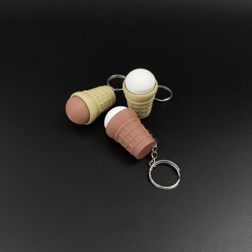 STL file KEYCHAIN CLICKER - ICE CREAM 🗝️ (3MF)・3D printable design to ...