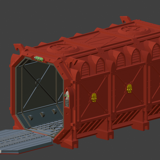 Free 3D file 32mm Armoured Techno-Gothic Container 🔨 ・3D printer design ...