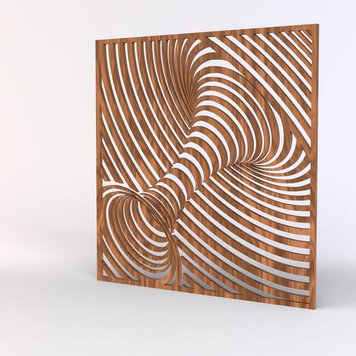 🎨 Optical Illusion, modern art 3D STL Model for CNC Router. dxf, svg ...