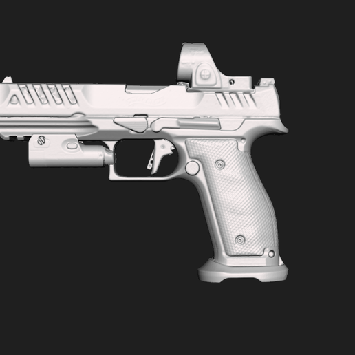 🩻 Walther PDP Match Full Size 5" SF W / SRO & Surefire XC1 Real Size 3D ...