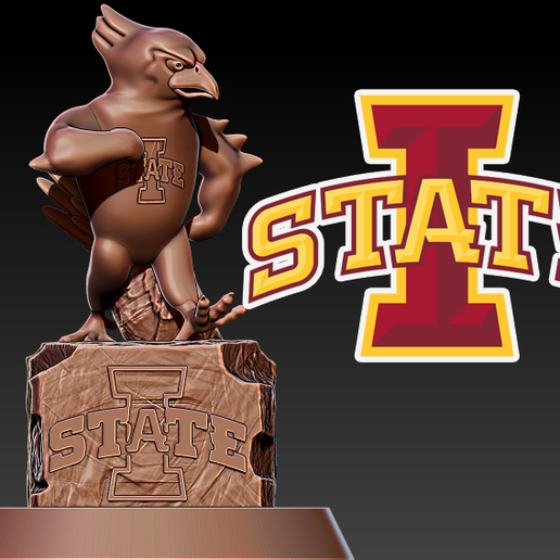 STL file Iowa State Cyclones football mascot statue destop - 3d print 🏈 ...