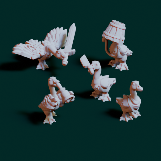 🎲 10mm Geese・ STL File for 3D printing・Cults