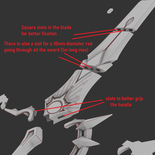 🗡️ Phainon Sword - Honkai Star Rail・ 3D File for 3D printing・Cults