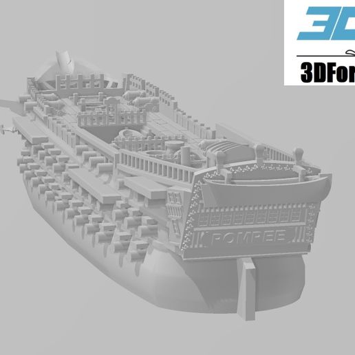 🎲 HMS pompee・ 3D File for 3D printing・Cults