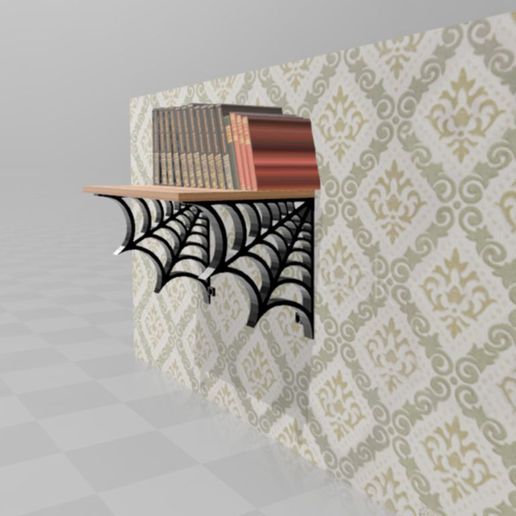 Free STL file spiderweb bookshelf - mobilephone shelf 🏠 (3MF)・Model to ...