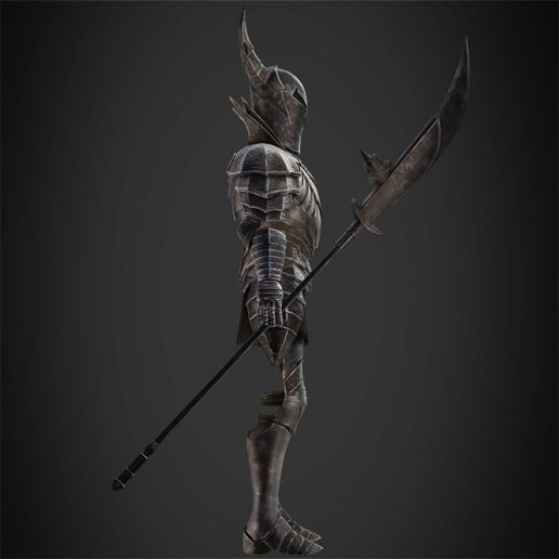 Archivo 3D Dark Souls Black Knight Full Armor Halberd and Shield for ...