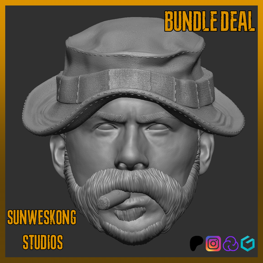 🤙 Call Of Duty Modern Warfare 3 2023 Captain Price Headsculpt Bundle ...