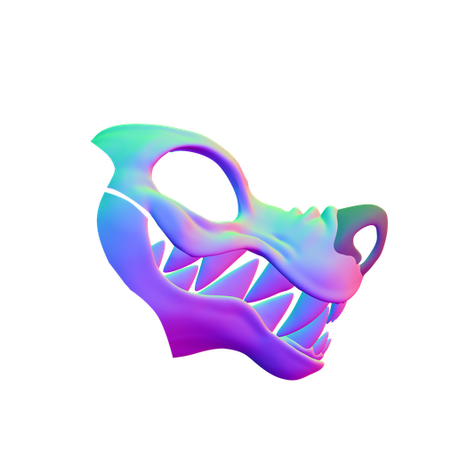 🤣 Laughing three eyed dog fursuit mask・ OBJ File for 3D printing・Cults