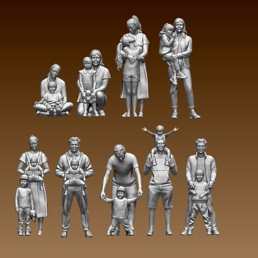 👪 family・ STL File for 3D printing・Cults