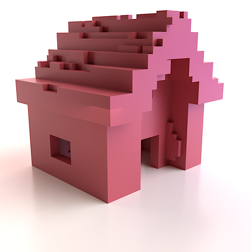 Файл STL Minecraft Miniature House 3D Printable Model | Blocky Survival ...