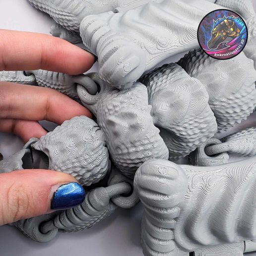 🐉 Flexi Dragon Finger Arm Puppet・ STL File for 3D printing・Cults