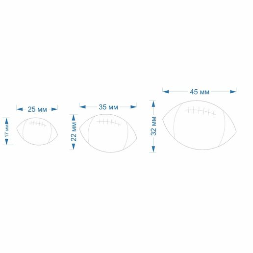 STL file Rugby ball, Football mom collection, 3 Sizes, Digital STL File ...