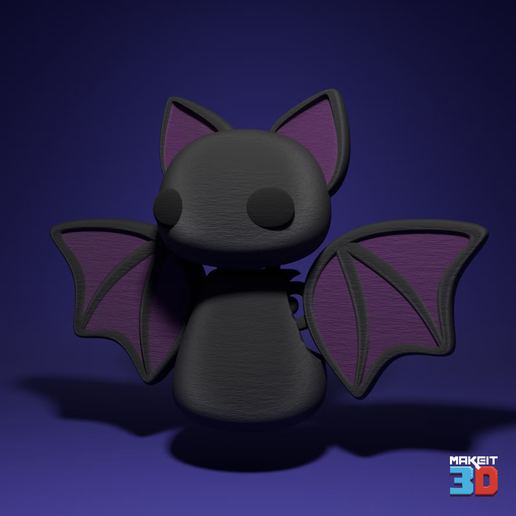 🦇 3D Printable Articulated Flexi Bat・Free 3D File for 3D printing・Cults