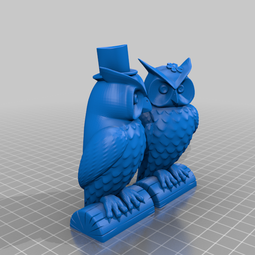 🦉 Owl Couple・Free 3D File for ・Cults