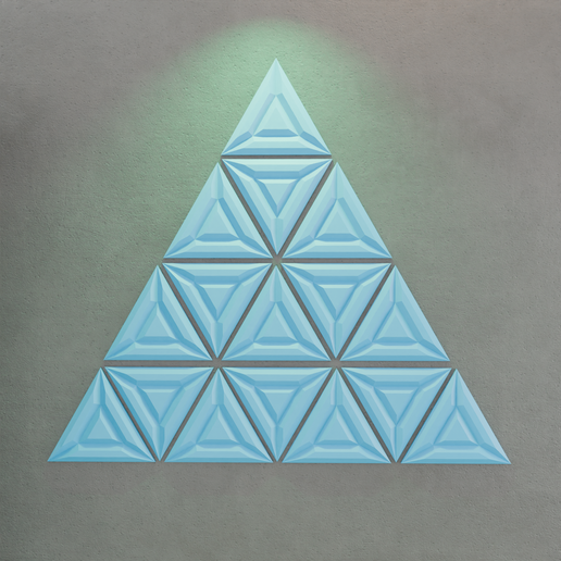 STL file 3d wall panel decor "triangles" 🎨 ・Design to download and 3D ...