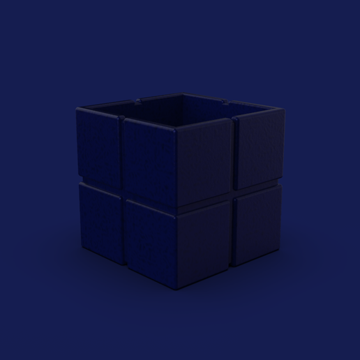 Free STL file 04. Cube 04 - 4 Cubes - Planter Pot Cube Garden Pot ...