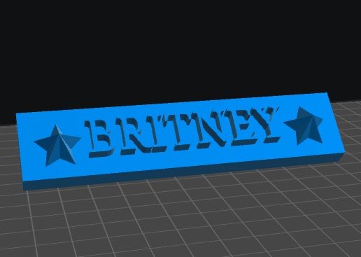 Fichier 3D Britney Nameplate 👾 ・Objet pour impression 3D à télécharger ...