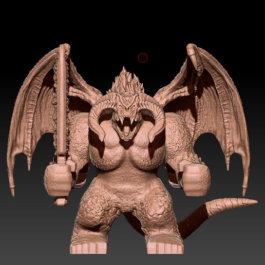 STL file custom minifig bigfig Balrog 🎨 ・3D printing idea to download・Cults