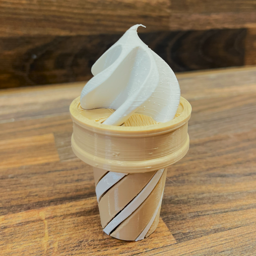 👌 Spiral Fidget IceCream・ STL File for 3D printing・Cults