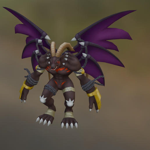 🐉 BELPHEMON - RAGE MODE・ STL File for 3D printing・Cults