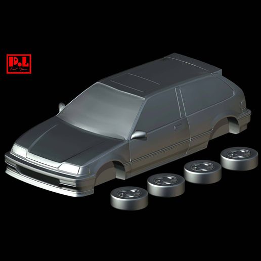 🚗 HNDA Civic 4th Gen (EF9) Hatchback (1988-1991)・ 3D File for 3D ...