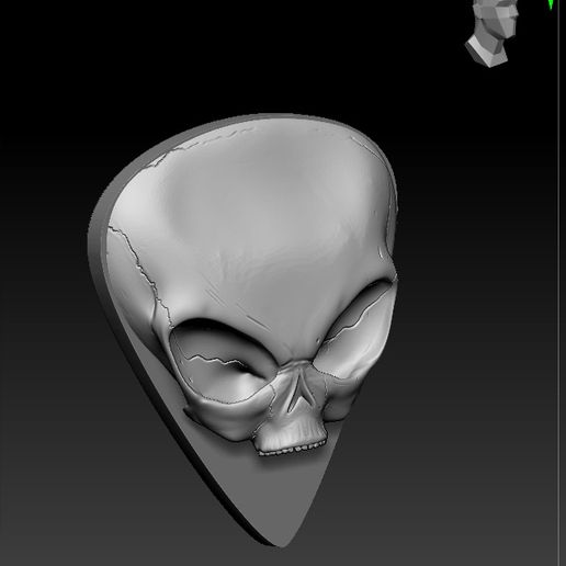 👽 Alien guitar pick・ STL File for 3D printing・Cults