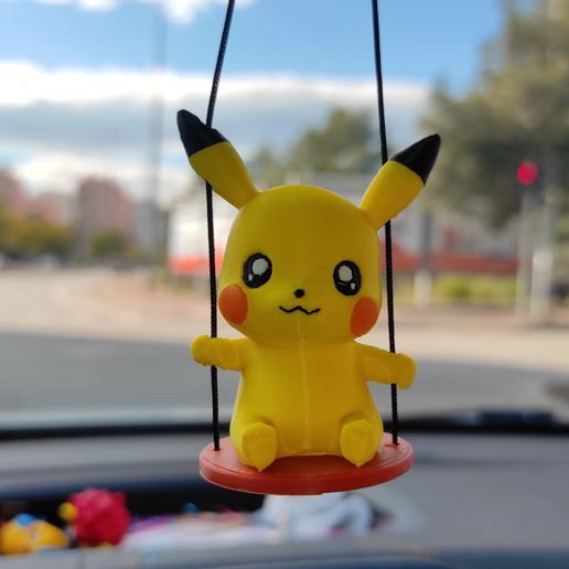 3MF file Swinging Pikachu car mirror accessory 🚗 ・3D printing template ...