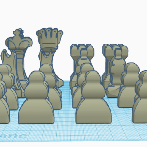 Free STL file 2D 3D Chess set・3D print object to download • Cults